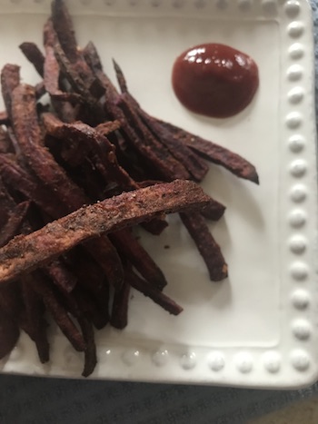 Air Fried Purple Sweet Potato Fries - Becky's Kitchen Corner
